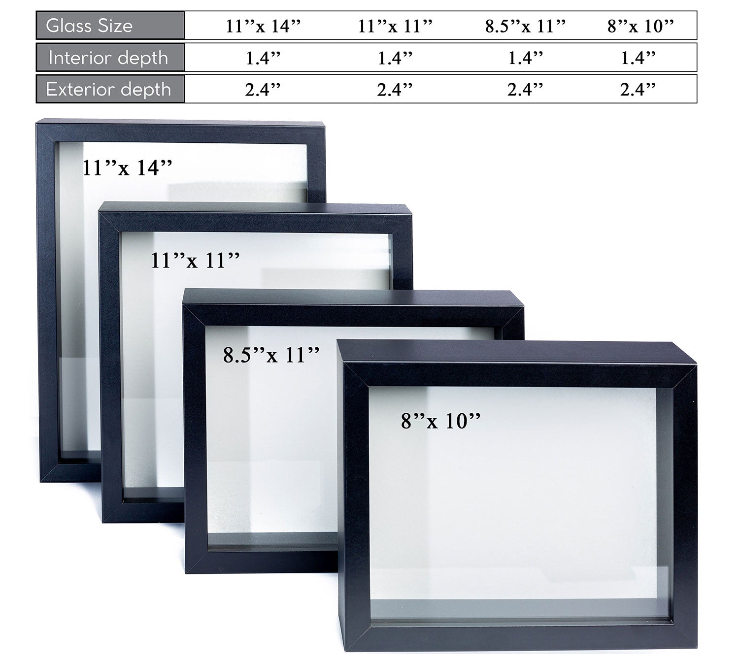 8” x 10” Dark Oak MDF Wood Shadow Box Frame – FrameWorks