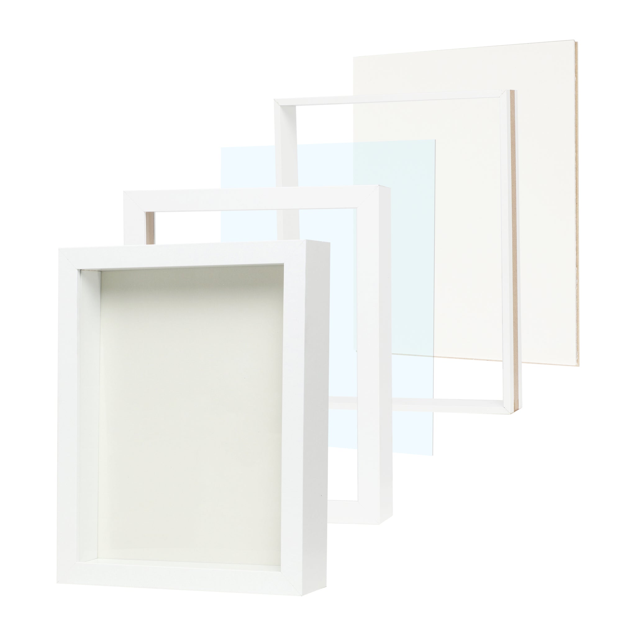 8” x 10” White MDF Wood Shadow Box Frame – FrameWorks
